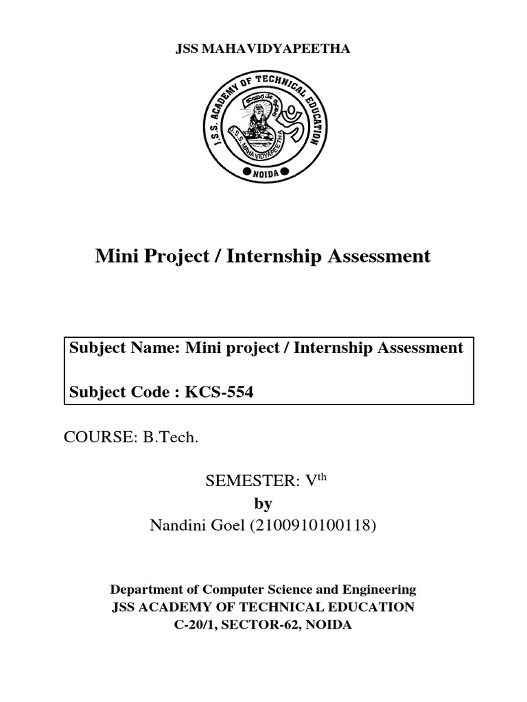 Mini Project REPORT | Download Free PDF | Websites | Html