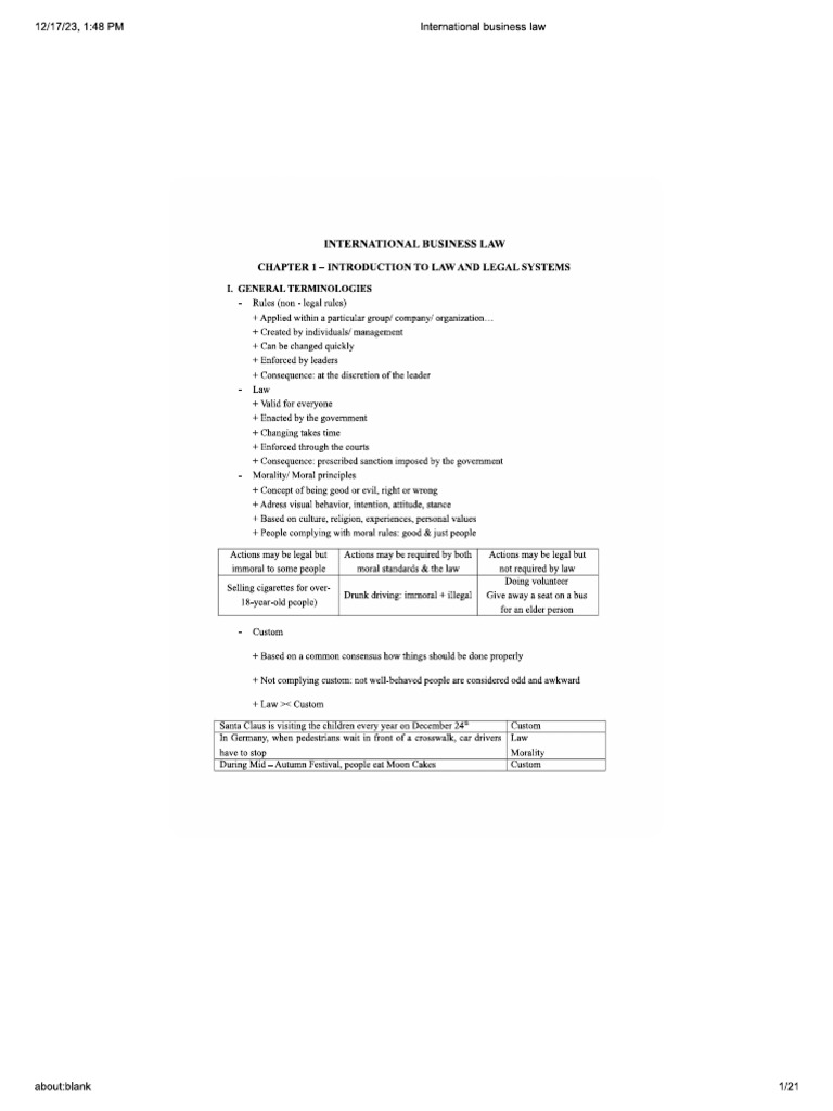 Summary International Law | PDF