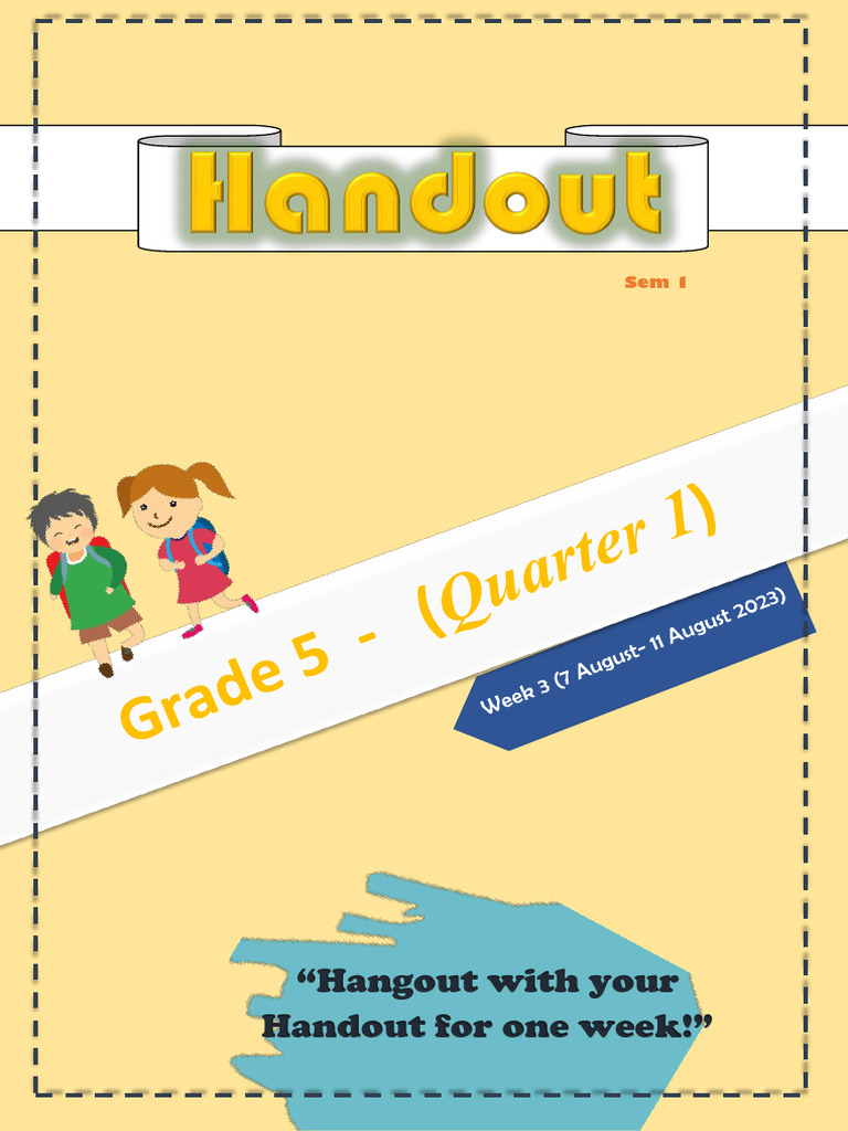 Handout Week 3 Q1 | PDF