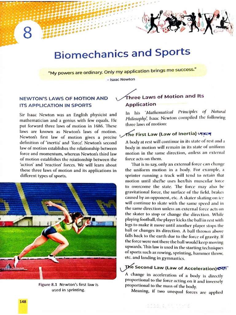 Chapter-8 Biomechanics and sports | PDF