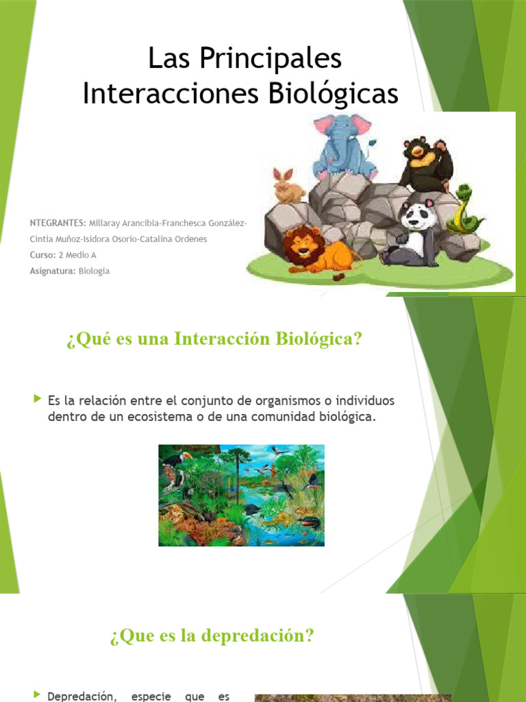 Las Principales Interacciones Biológicas | PDF