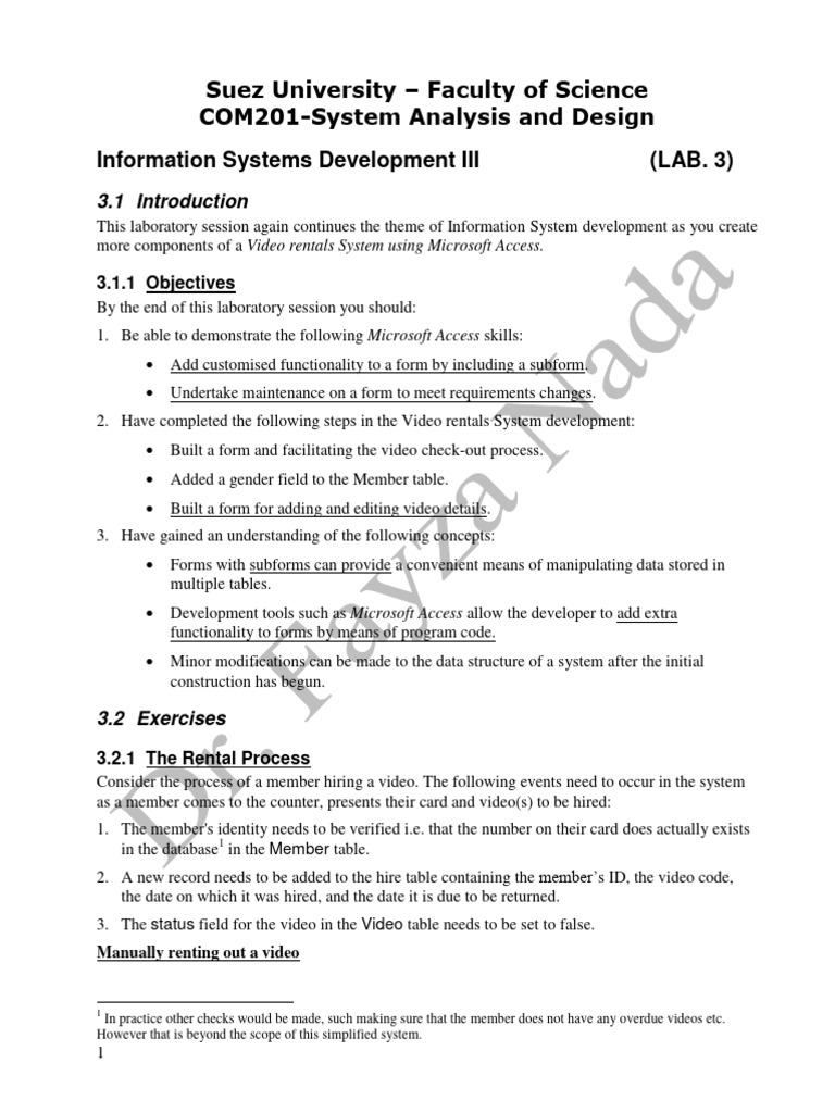 Lab 03 | PDF | Microsoft Access | Databases