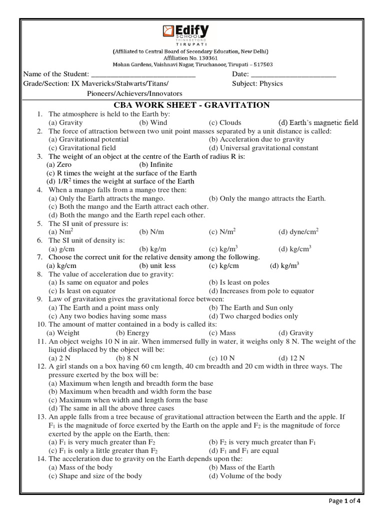 Gravity Ch 9_merged | PDF | Weight | Gravity