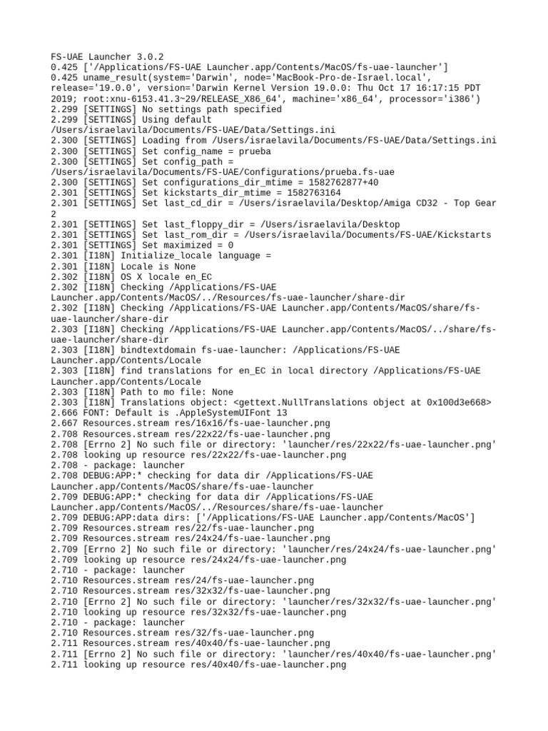 Fs Uae Launcher - Log | PDF | Mac Os | Computer Hardware
