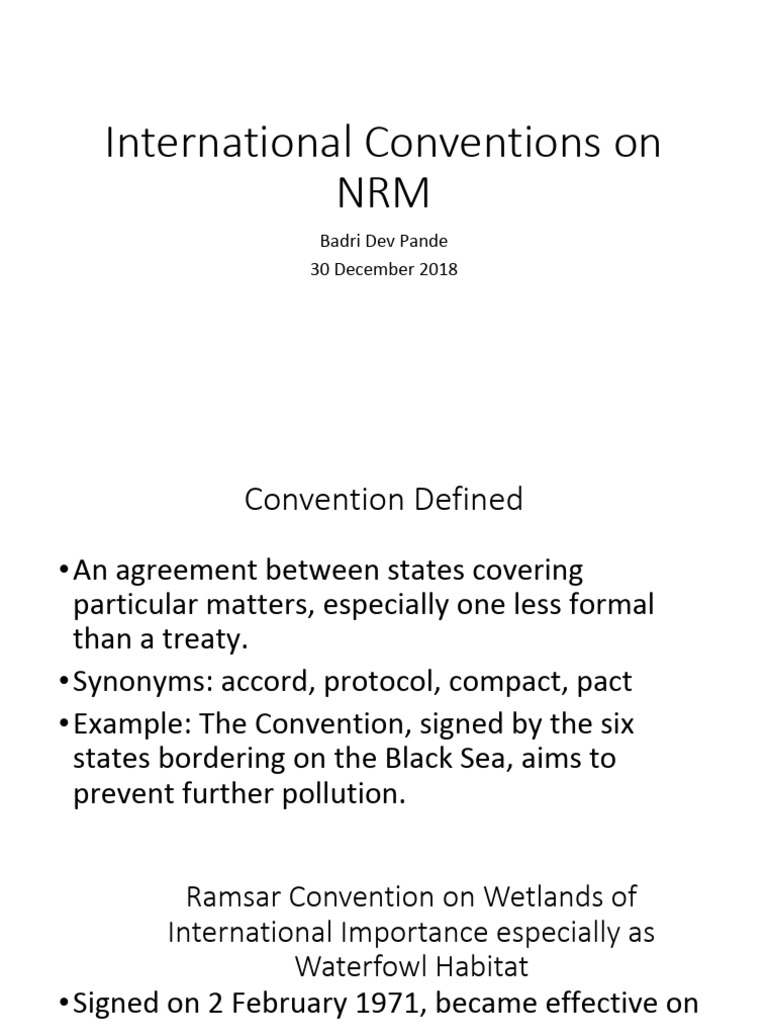 International Conventions On NRM | PDF | Cites | United Nations ...
