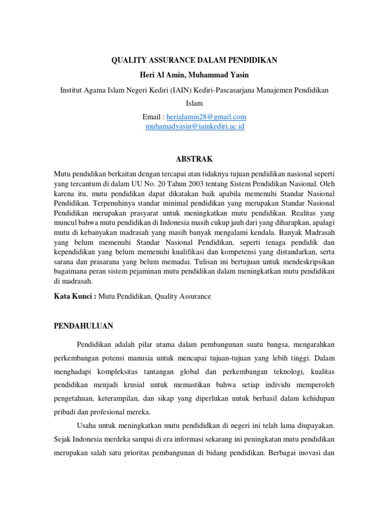 Quality Assurance | PDF