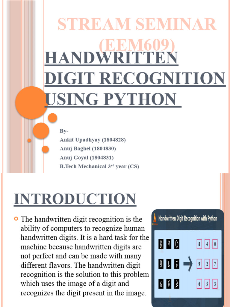 On Handwritten Digit Recognition | Download Free PDF | Systems Theory ...