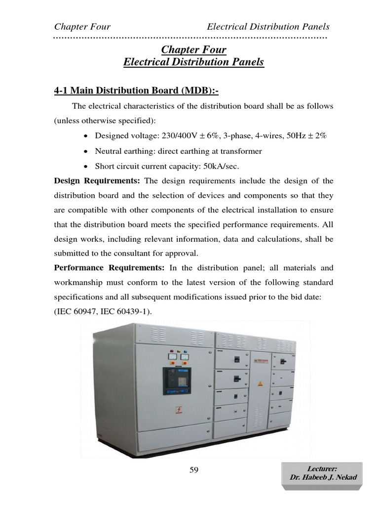 Electrical Distribution Panel Design Guide | PDF | Home & Garden ...