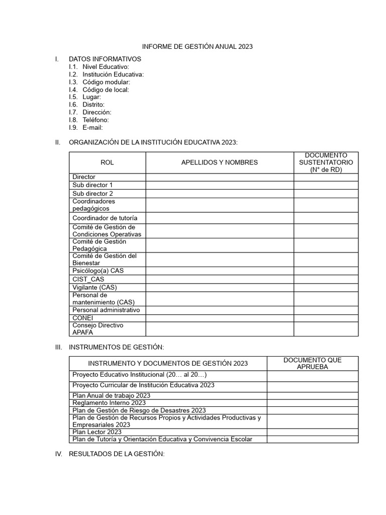 Anexo 1 - INFORME DE GESTIÓN ANUAL | PDF