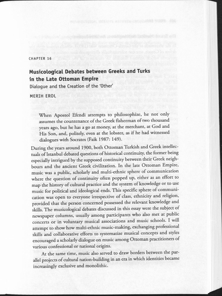 Ottoman Music Debates: Greeks & Turks | PDF | Greeks | Ottoman Empire