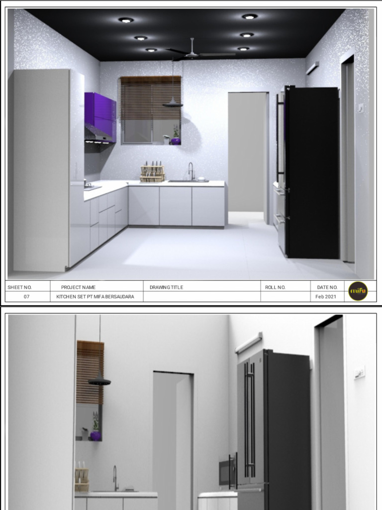 3D Drawing Kitchen Set Project | PDF