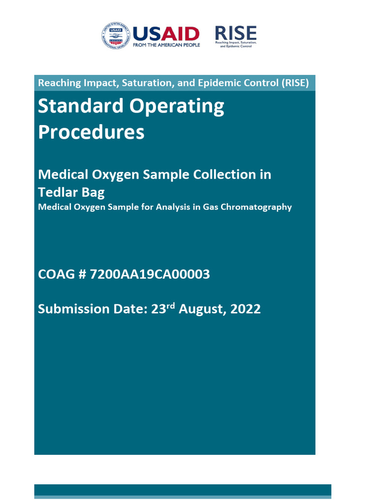 USAID_RISE_-_SOP_on_Medical_Oxygen_Sample_Collection_using_Tedlar_Bag ...
