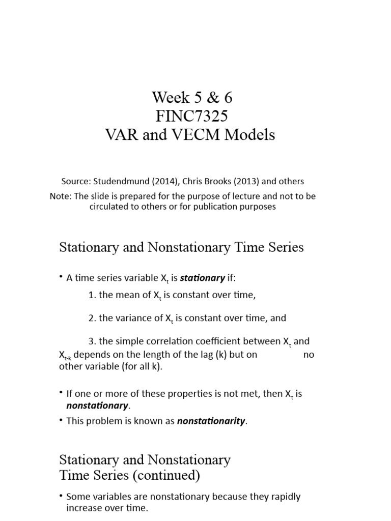 VAR and VEC Models | PDF