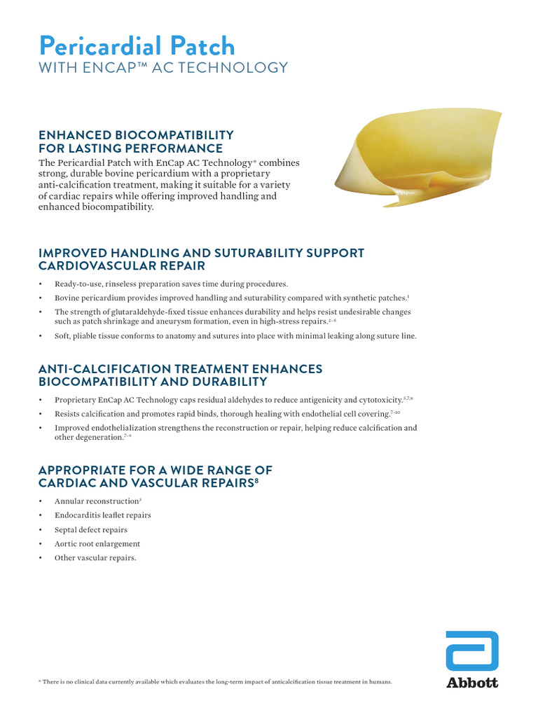 EnCap Pericardial Patch Spec Sheet | PDF