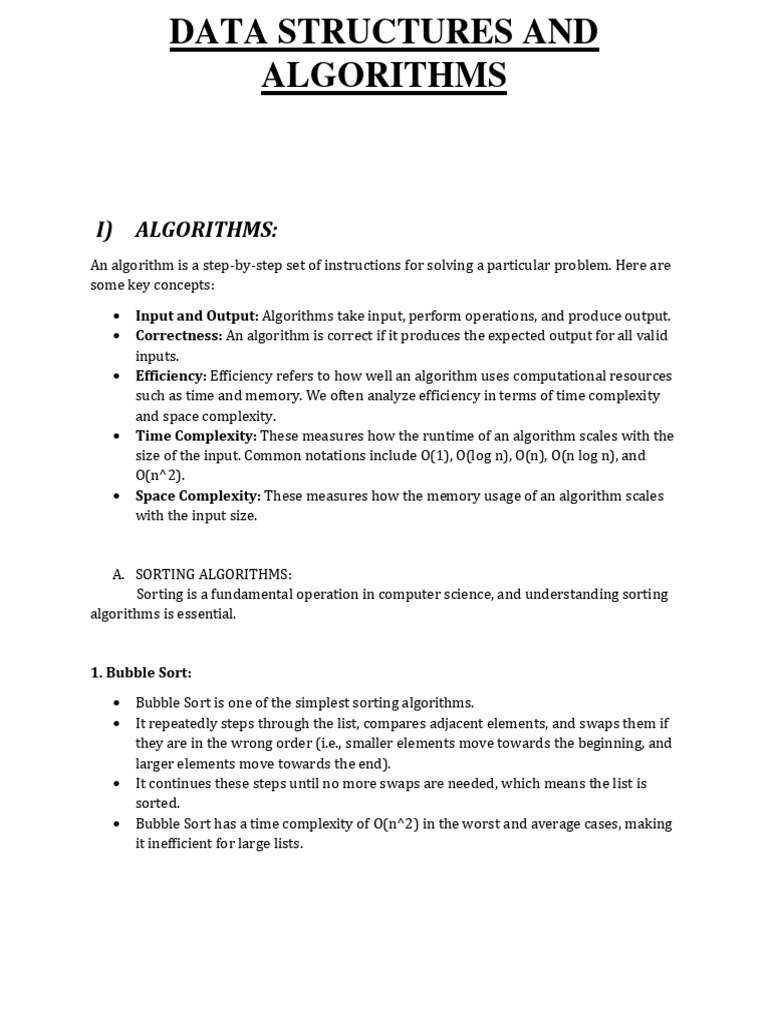 Data Structures and Algorithms | PDF | Time Complexity | Computer Science