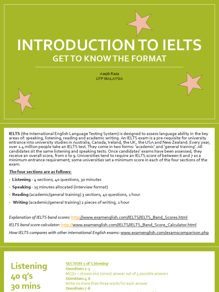 Intro To Ielts | PDF | International English Language Testing System ...