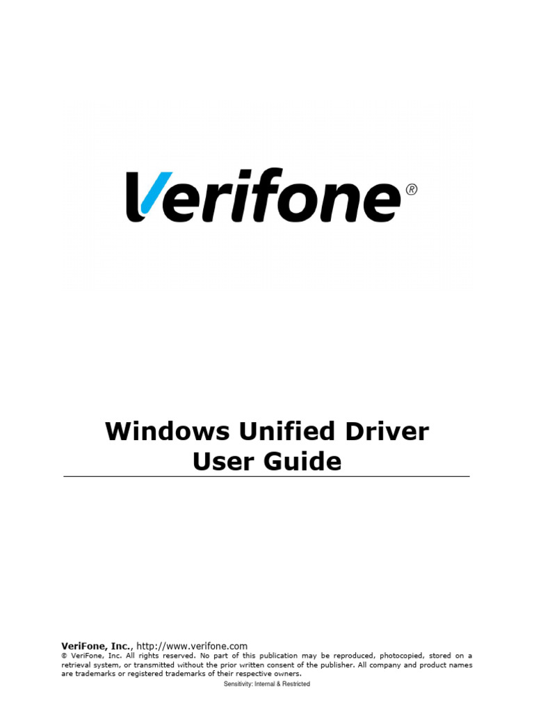 Verifone Unified Driver User Notes | PDF | Device Driver | Installation ...