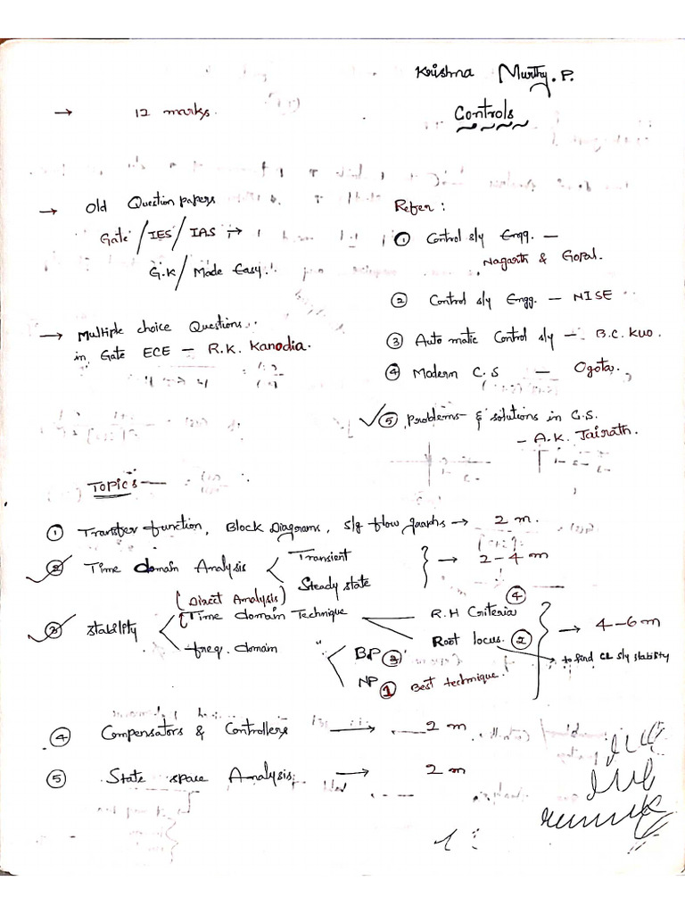 Control Systems-1 GATE Material | PDF