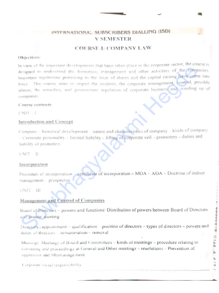 Company Law | PDF