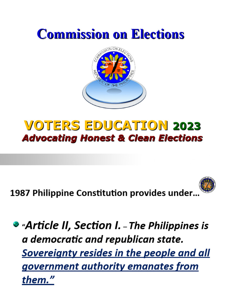 1 Concept of Elections | PDF | Elections | Suffrage