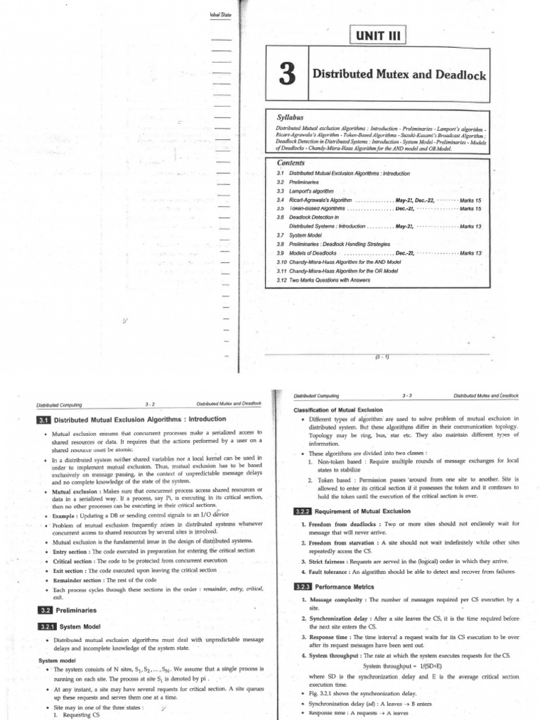DISTRIBUTED COMPUTING Unit 3 | PDF