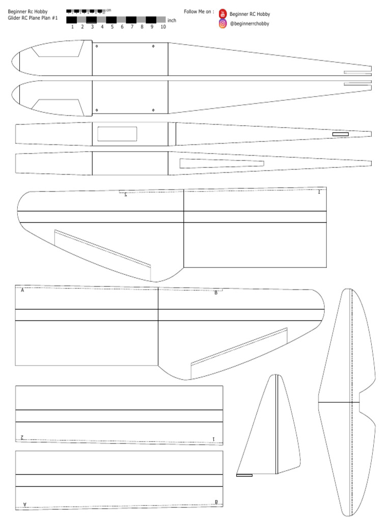 Glider RC Plane Plan #1 Full | PDF