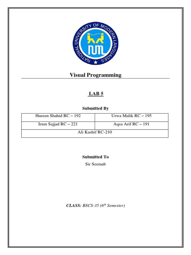 LAB05 | PDF | Object (Computer Science) | Software