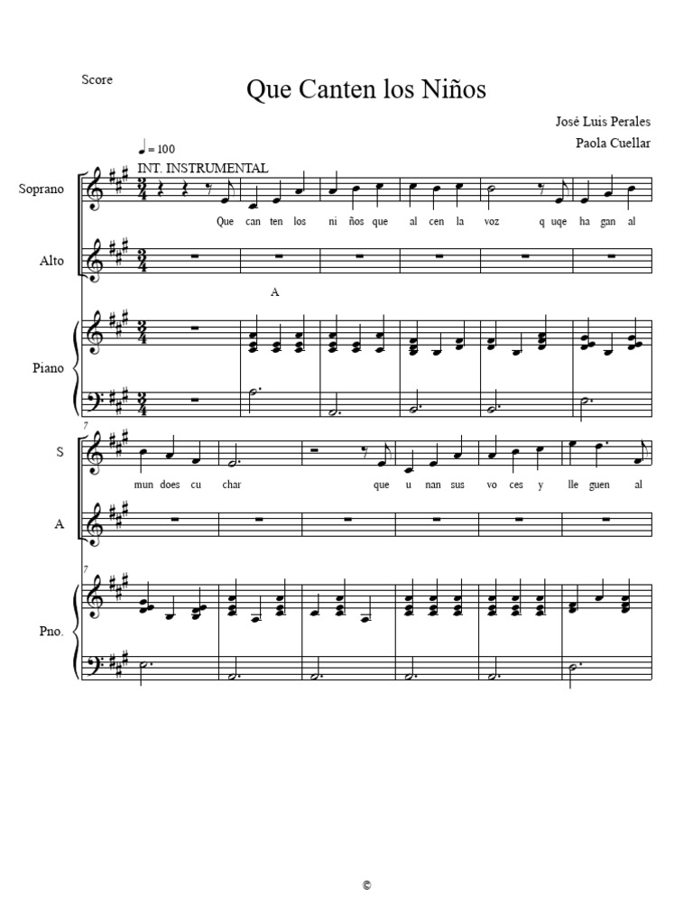 Que Canten Los Niños Tutti | PDF