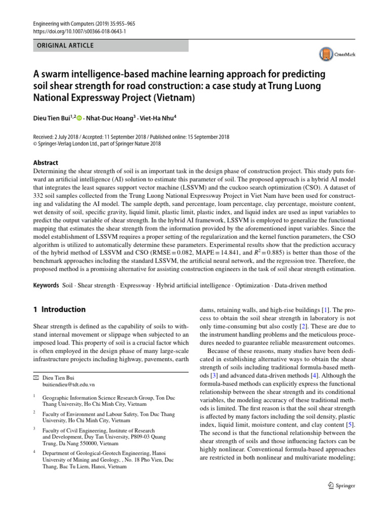 A Swarm Intelligence Based Machine Learning Pdf Artificial
