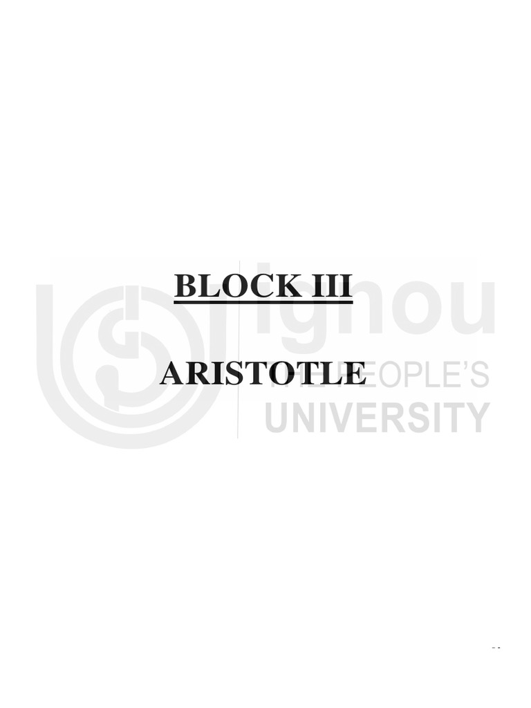 ARISTOTLE | PDF
