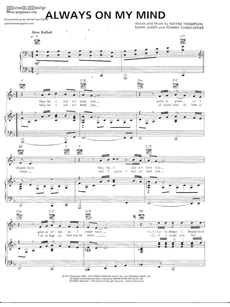 Always On My Mind | PDF