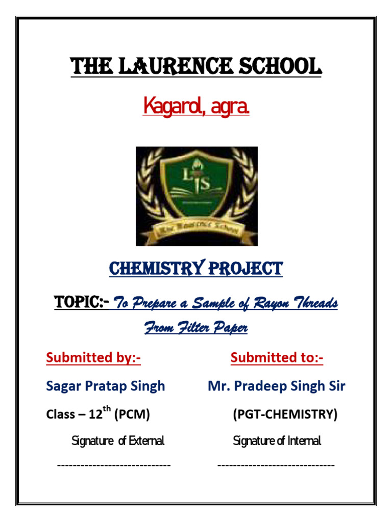 Chemistry Project CLASS 12TH | Download Free PDF | Rayon | Cellulose