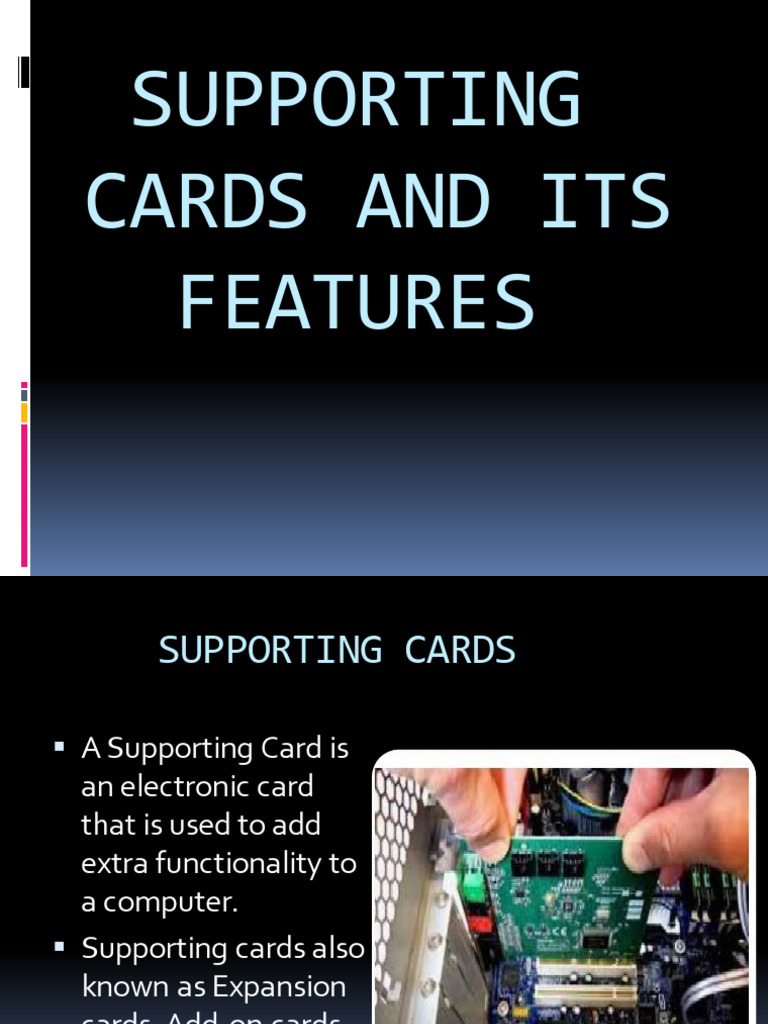 Understanding Supporting Cards and Features | PDF | Usb ...
