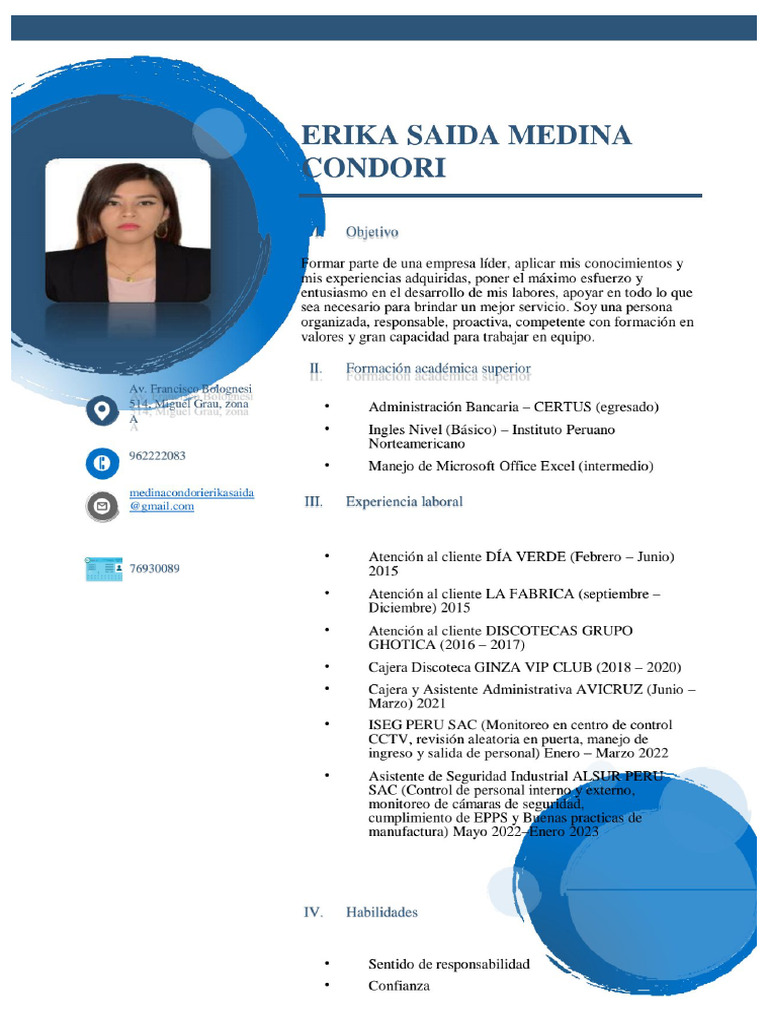 Curriculum Vitae Erika | PDF