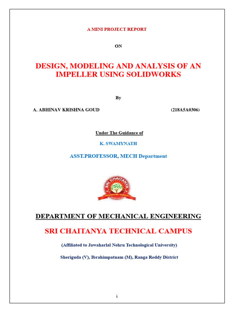 ABHI WORDfinal PDF | Download Free PDF | Finite Element Method | Turbocharger