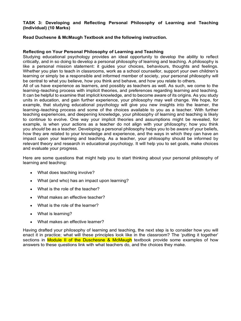 Task 3 | PDF | Learning | Educational Psychology