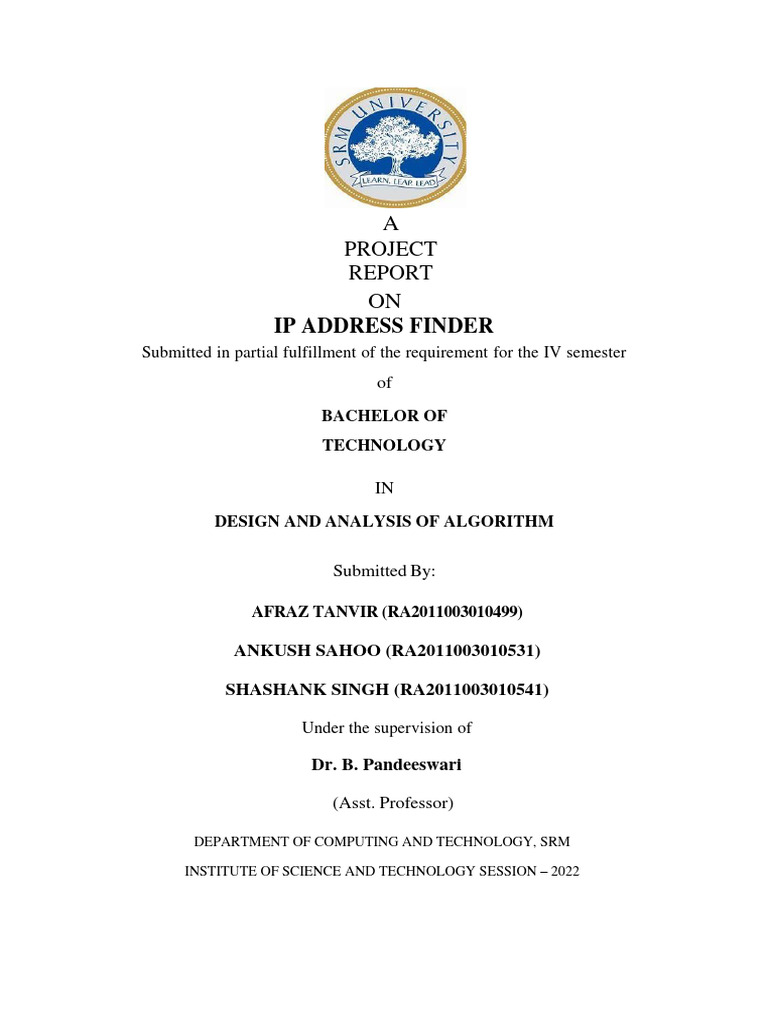 DAA PROJECT REPORT FINAL | PDF DAA PROJECT REPORT FINAL | PDF