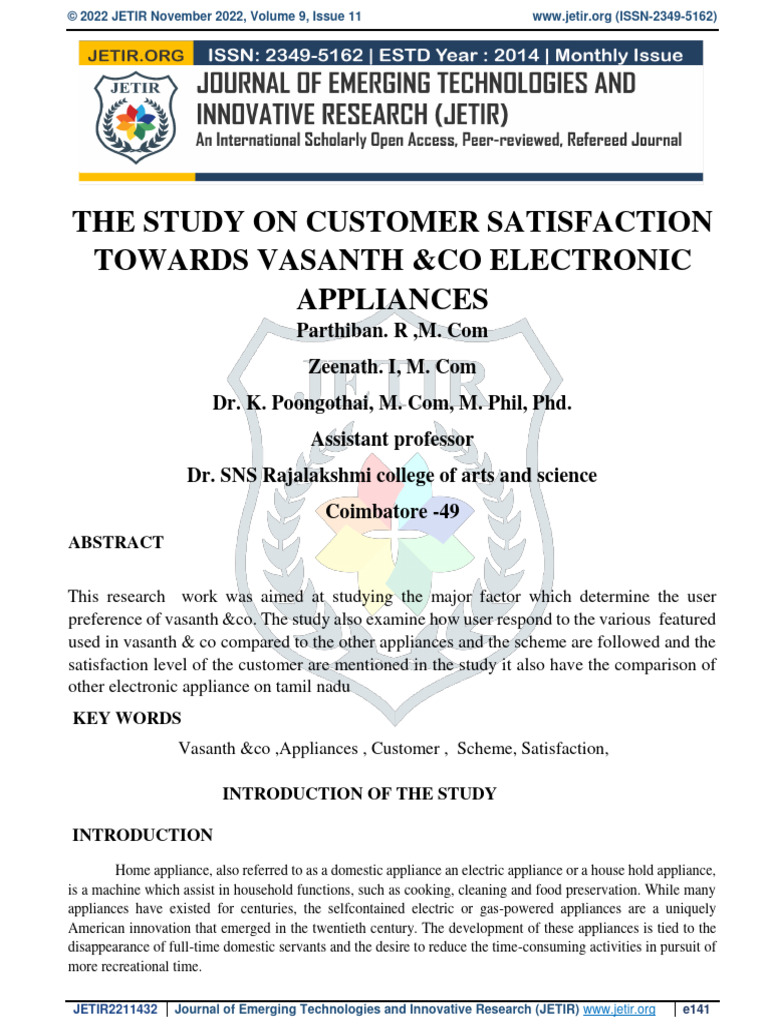 Vasanth & Co Sample Project | PDF | Home Appliance | Economies
