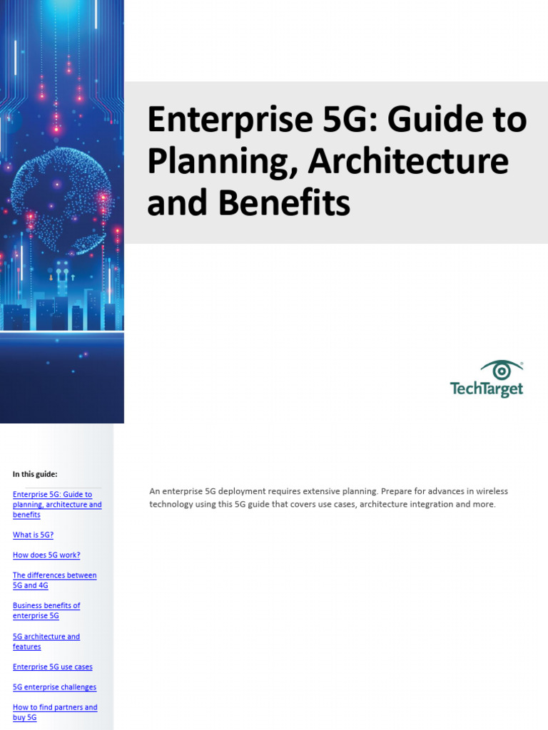 Enterprise 5G Guide To Planning, Architecture and Benefits Updated | PDF | Lte ...