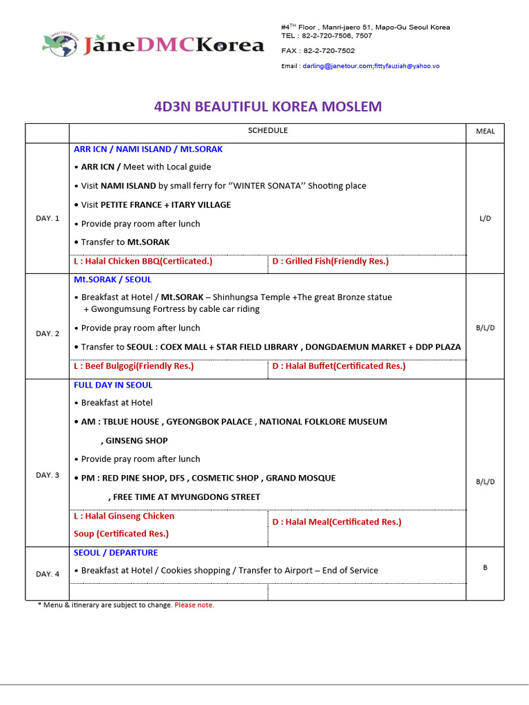 2024 Mini Moslem Package Korea (Jan.-Jun. 2024) Jane DMC Korea | PDF ...