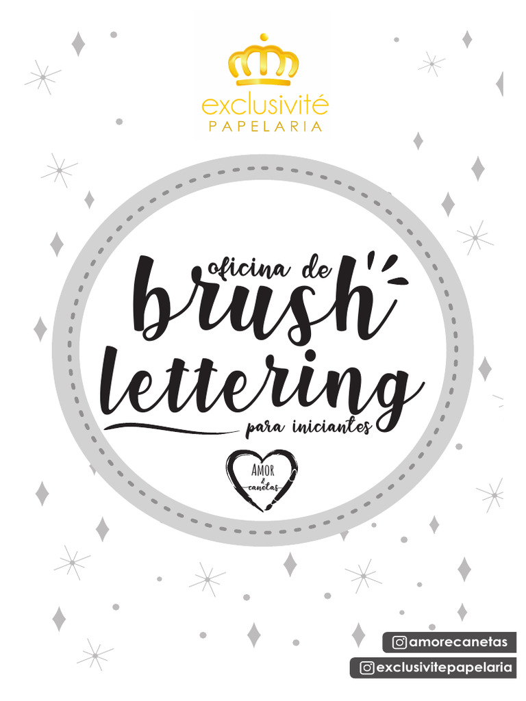 Oficina de Brush Lettering para Iniciantes | PDF | Caixa alta e caixa ...