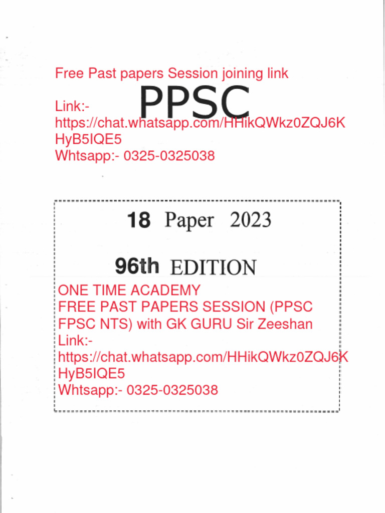 PPSC | PDF