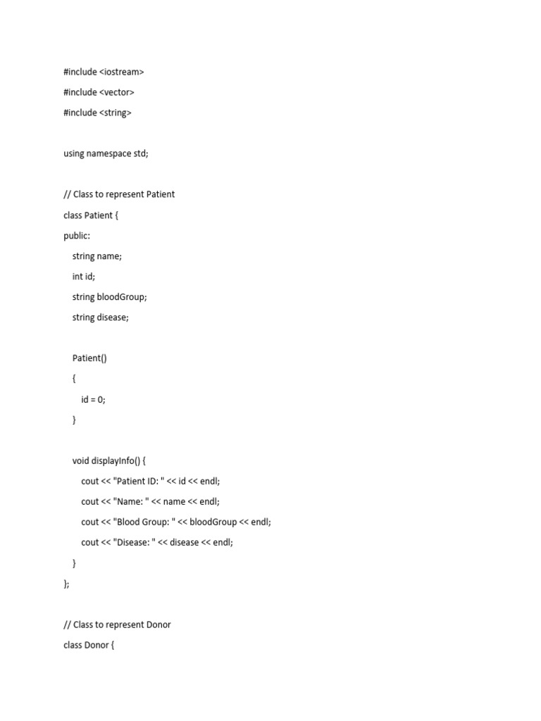 Blood Donation System Project | PDF | Blood Type | Blood Donation