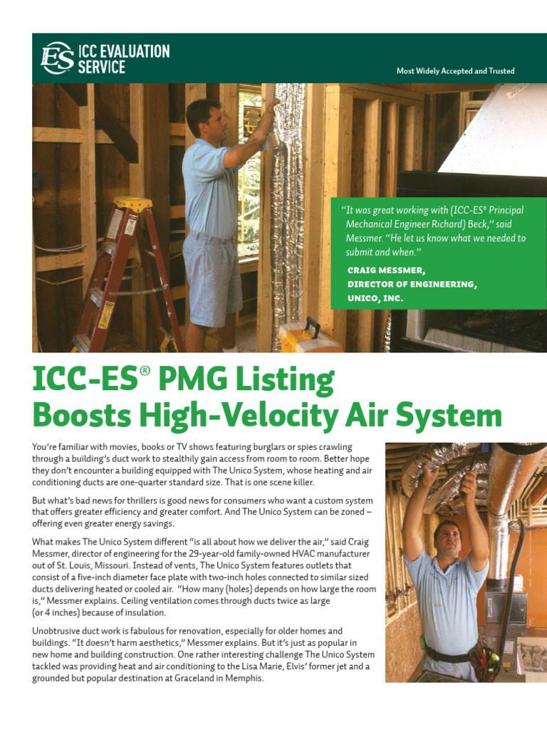 Unico High Velocity Air System - Success | PDF | Duct (Flow) | Building ...