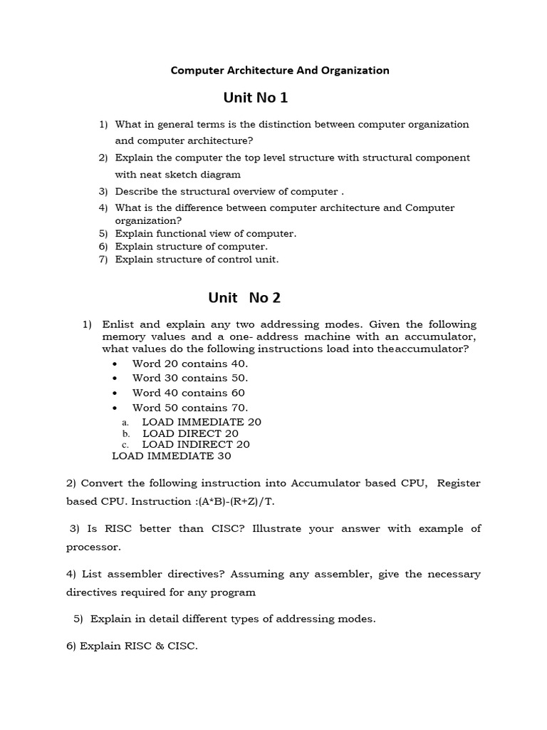 Cao Question Bank | PDF | Central Processing Unit | Computer Engineering