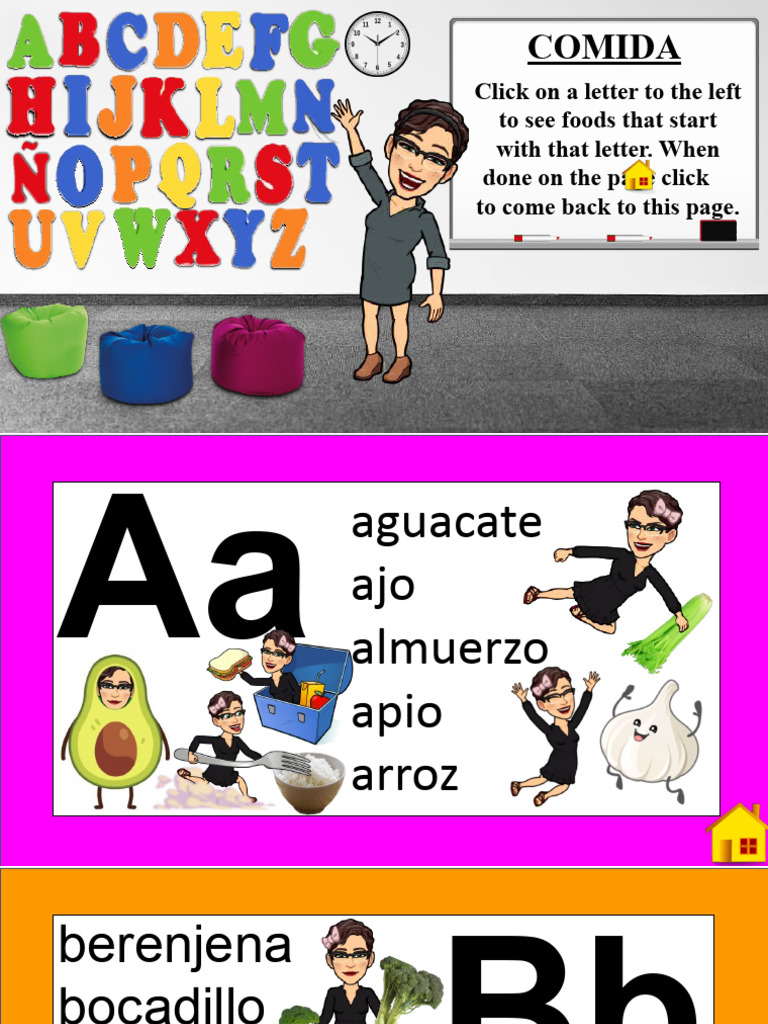 Copy of Spanish Food Alphabet | PDF