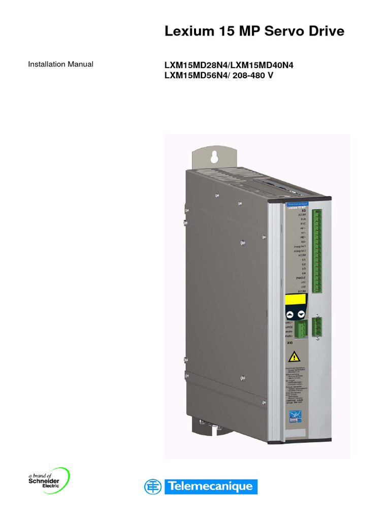 Lexium 15 MP Servo Drive Installation Guide | PDF | Power Supply | Resistor