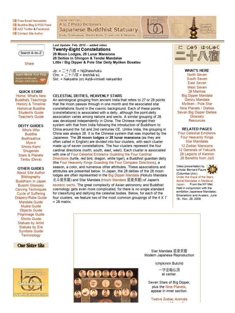 28 Star Deities, 28 Constellati - Robert Ri'Chard, JR | PDF | Shinto ...