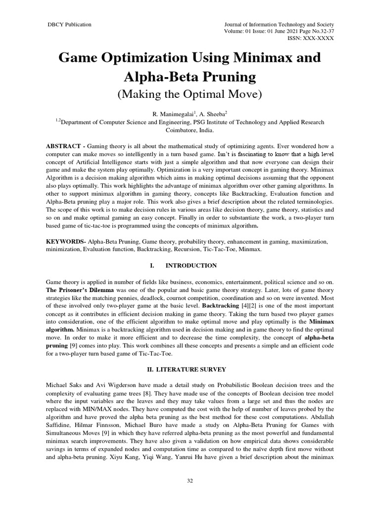 Minmax Algo | PDF | Theoretical Computer Science | Computing Minmax Algo | PDF | Theoretical Computer Science | Computing