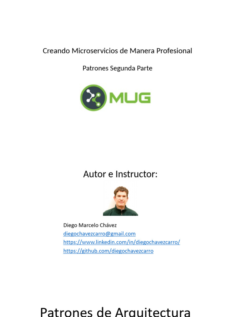8 Microservicios Patrones MUG | PDF